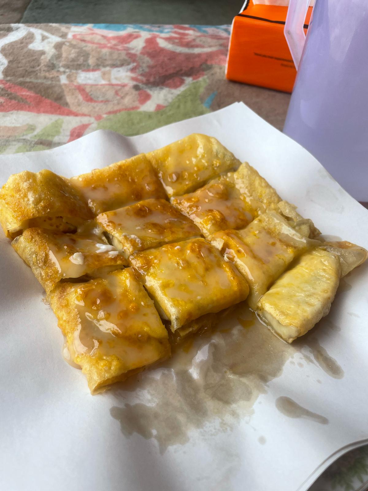Banana roti with egg and condensed milk [ I ate] - La Vie Zine