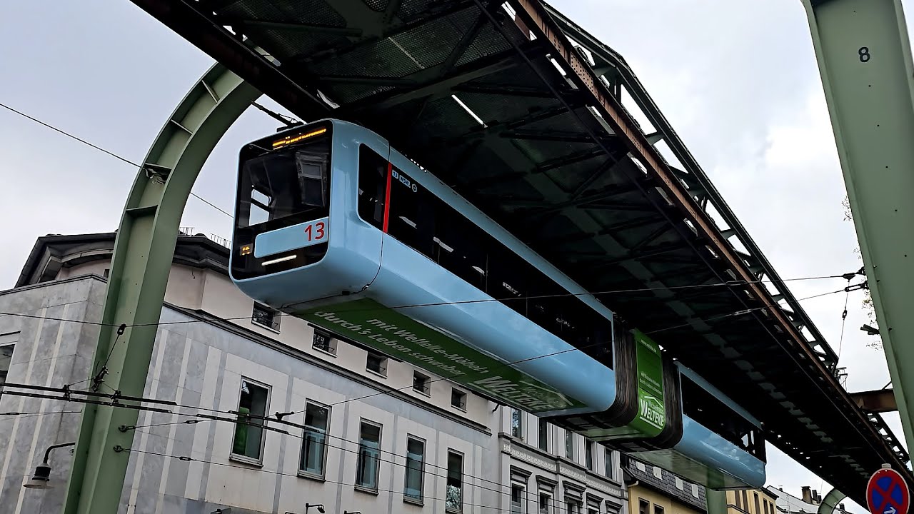 The oldest electric hanging railway in the world | Schwebebahn ...