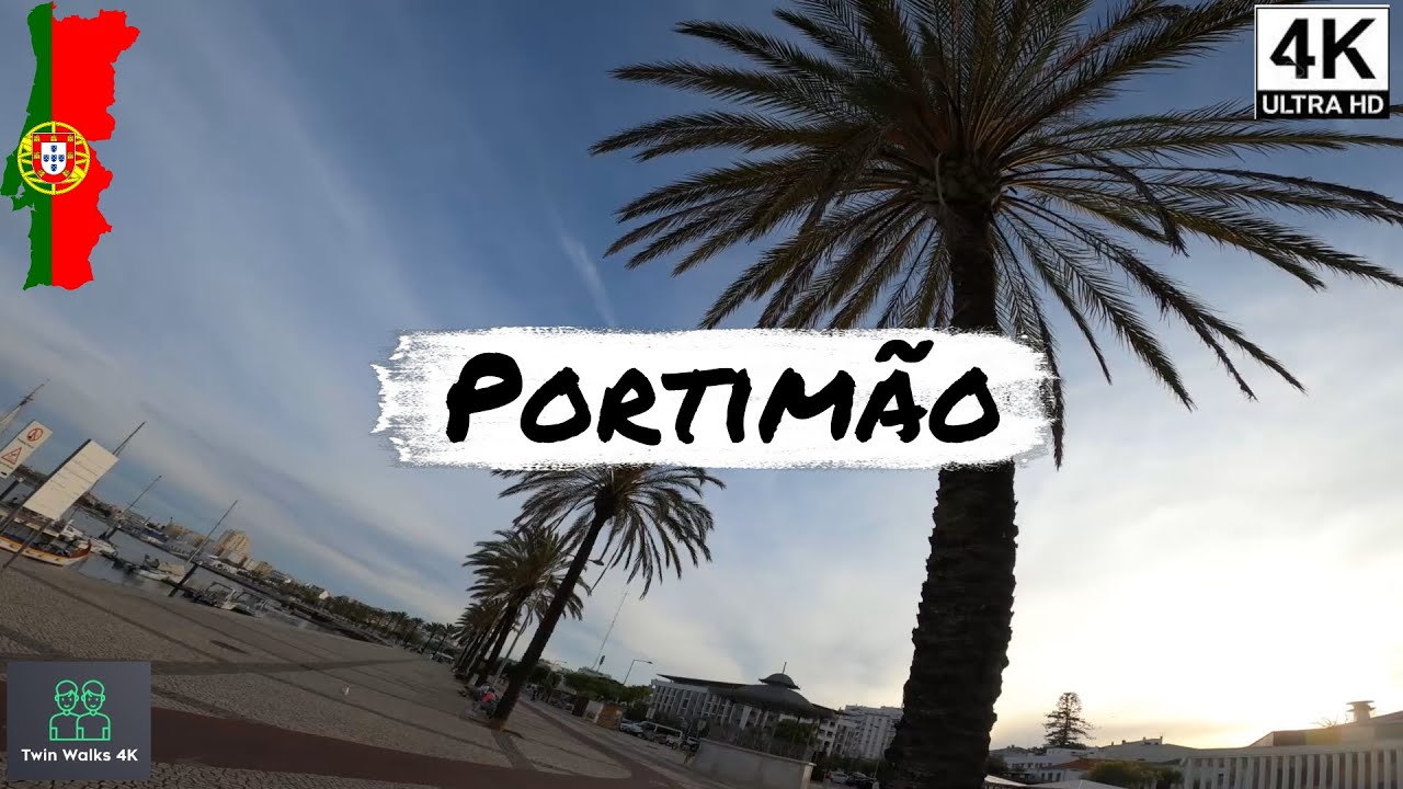 🇵🇹 PORTIMÃO | PORTUGAL | 4K | A walking tour through the sunny Algarve ...