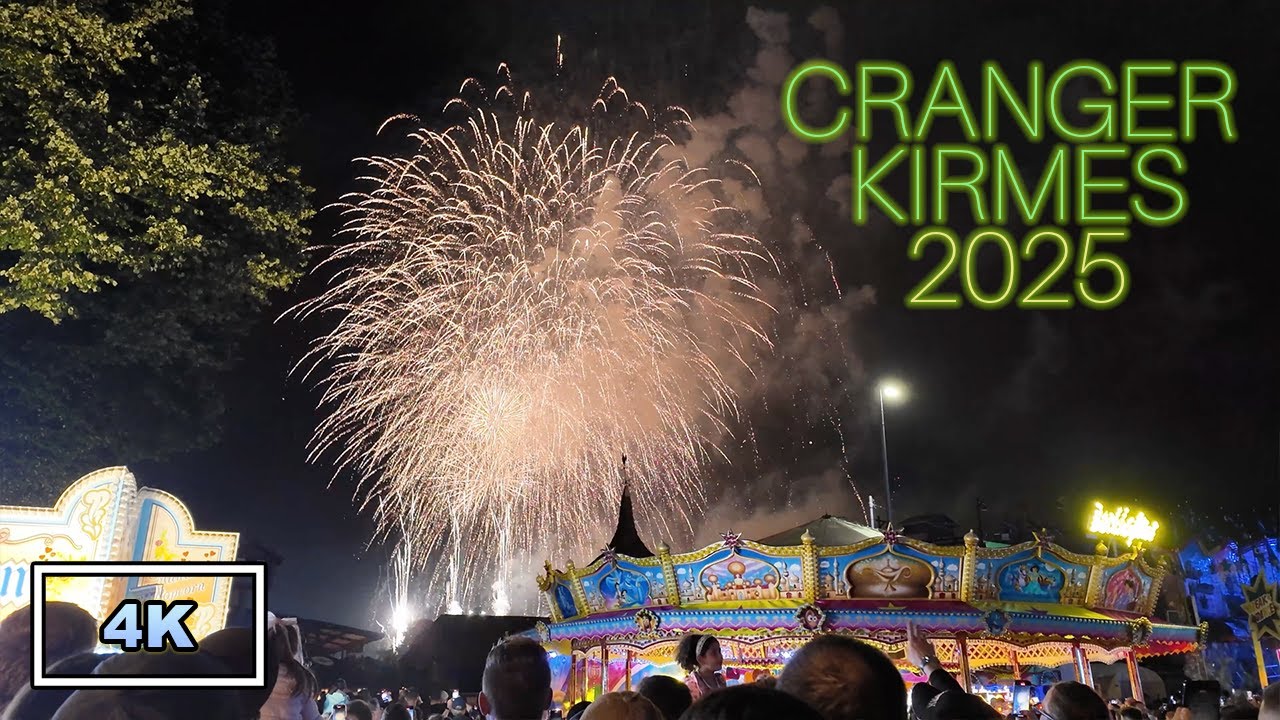 🇩🇪 Cranger Kirmes 2025 Fireworks 🎇 BIG German funfair (4K) - La Vie Zine