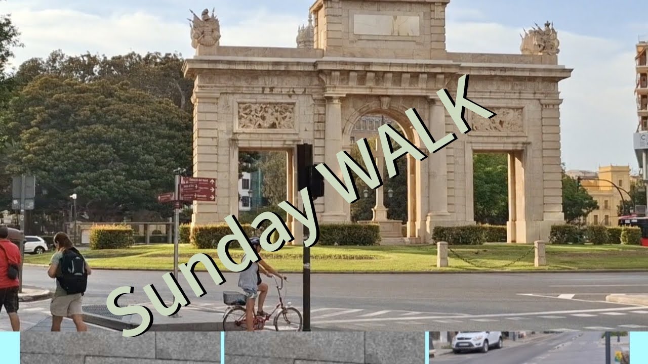 Sunday Walk TOUR IN MOST BEAUTIFUL City Of Spain 🇪🇸- Valencia Sunshine ...