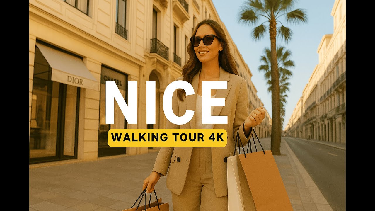 Nice, France 4K | Walking Tour of Exclusive Luxury Shops on the French ...