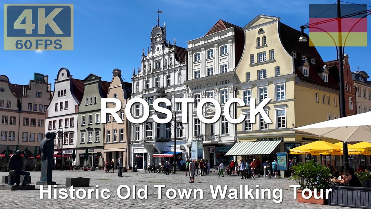 ROSTOCK, Germany 🇩🇪 in 4K | 2025 | Summer Walk in Historic Old Town and ...