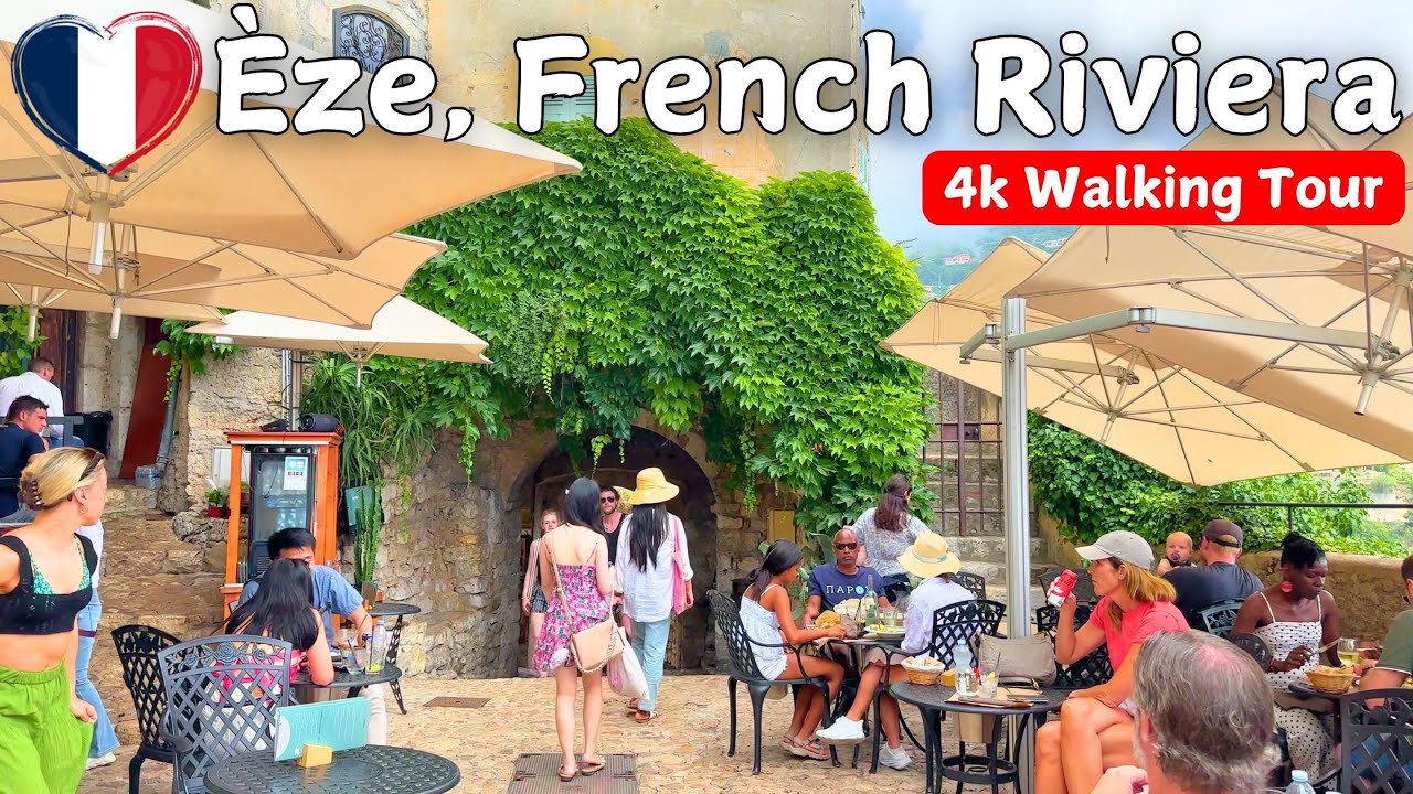 🇫🇷 Enchanting Village of Eze, French Riviera | Relaxing 4K Walk Through ...