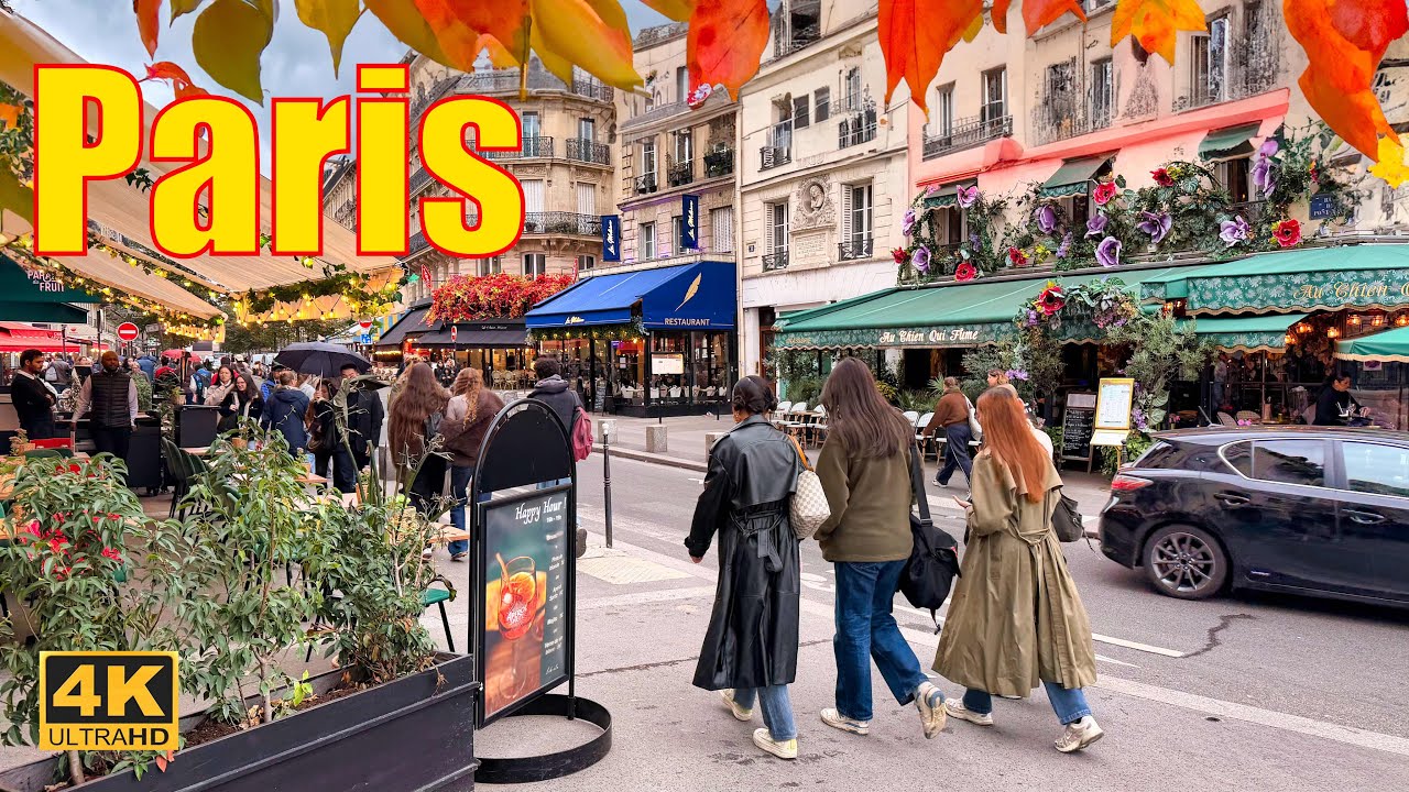 PARIS,FRANCE🇫🇷- 30 October 2025 - PARIS AUTUMN🍂- 4K HDR WALKING TOUR☕️🥐 ...