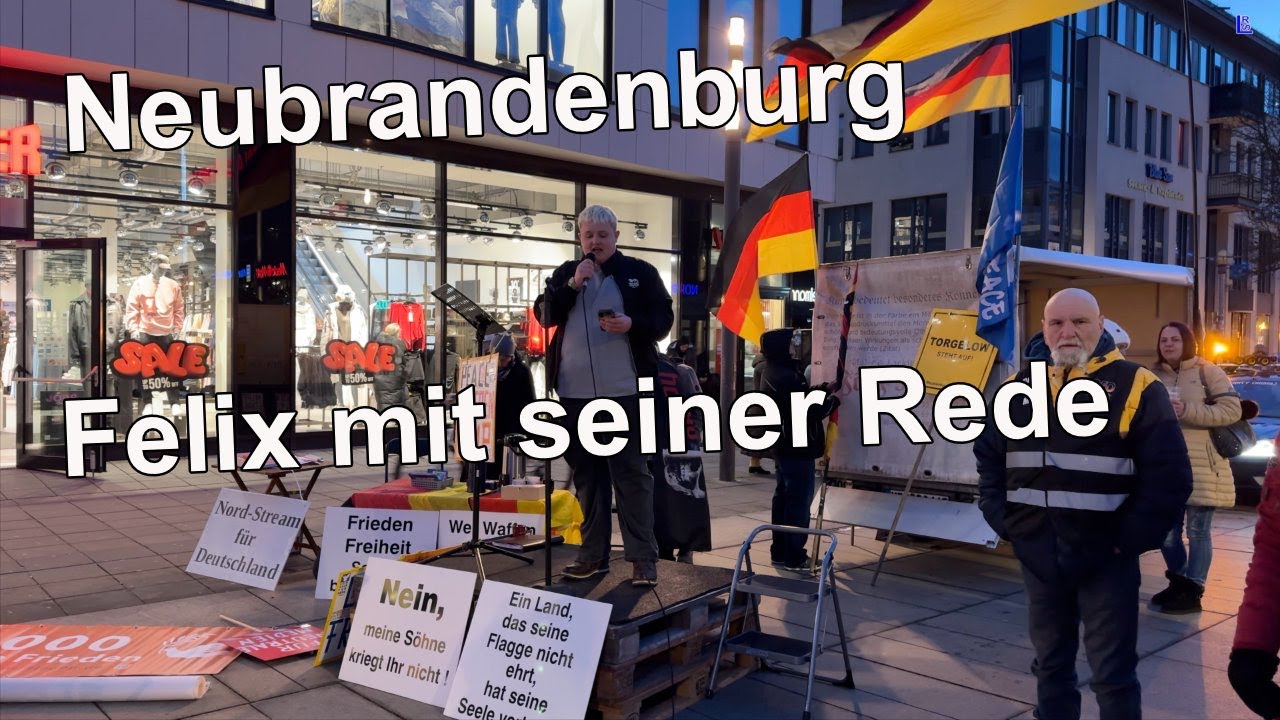 Neubrandenburg - Felix mit seiner Rede 03-01-2026 - La Vie Zine