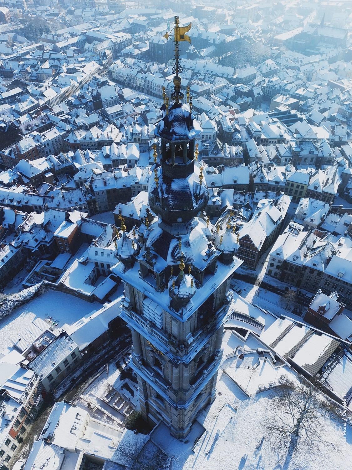 17th-century Baroque Belfry of Mons, the only Baroque-style bell tower ...